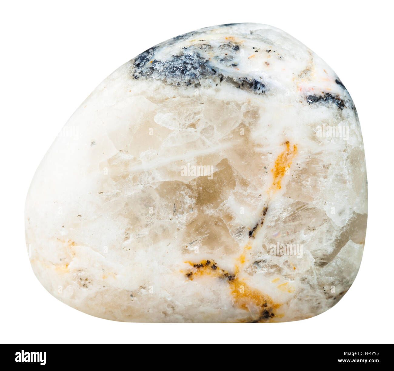macro shooting of natural mineral stone - pebble of Baryte (barite ...