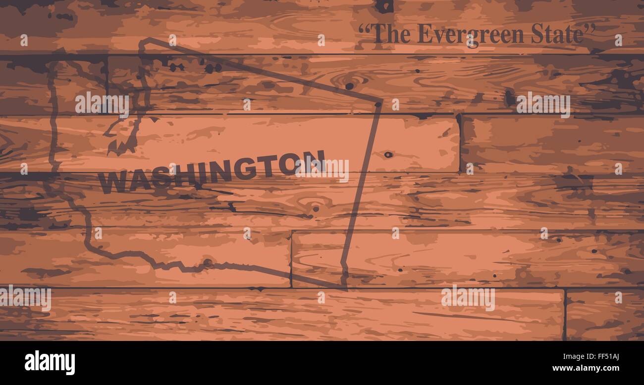 Washington state map hi-res stock photography and images - Alamy