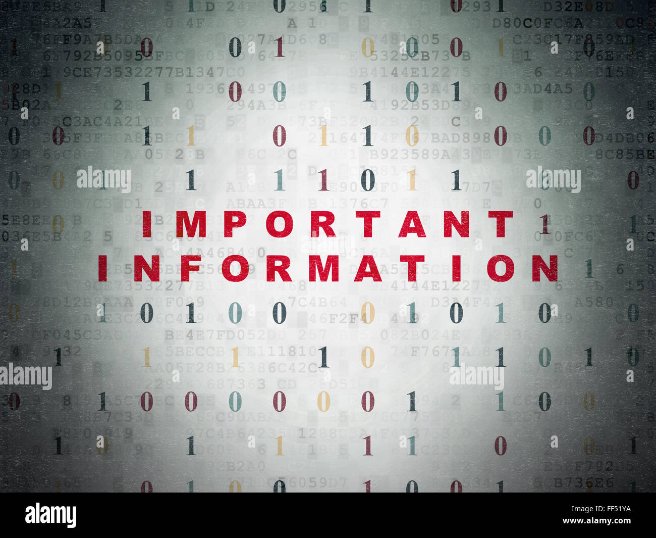 Data concept: Important Information on Digital Paper background Stock ...