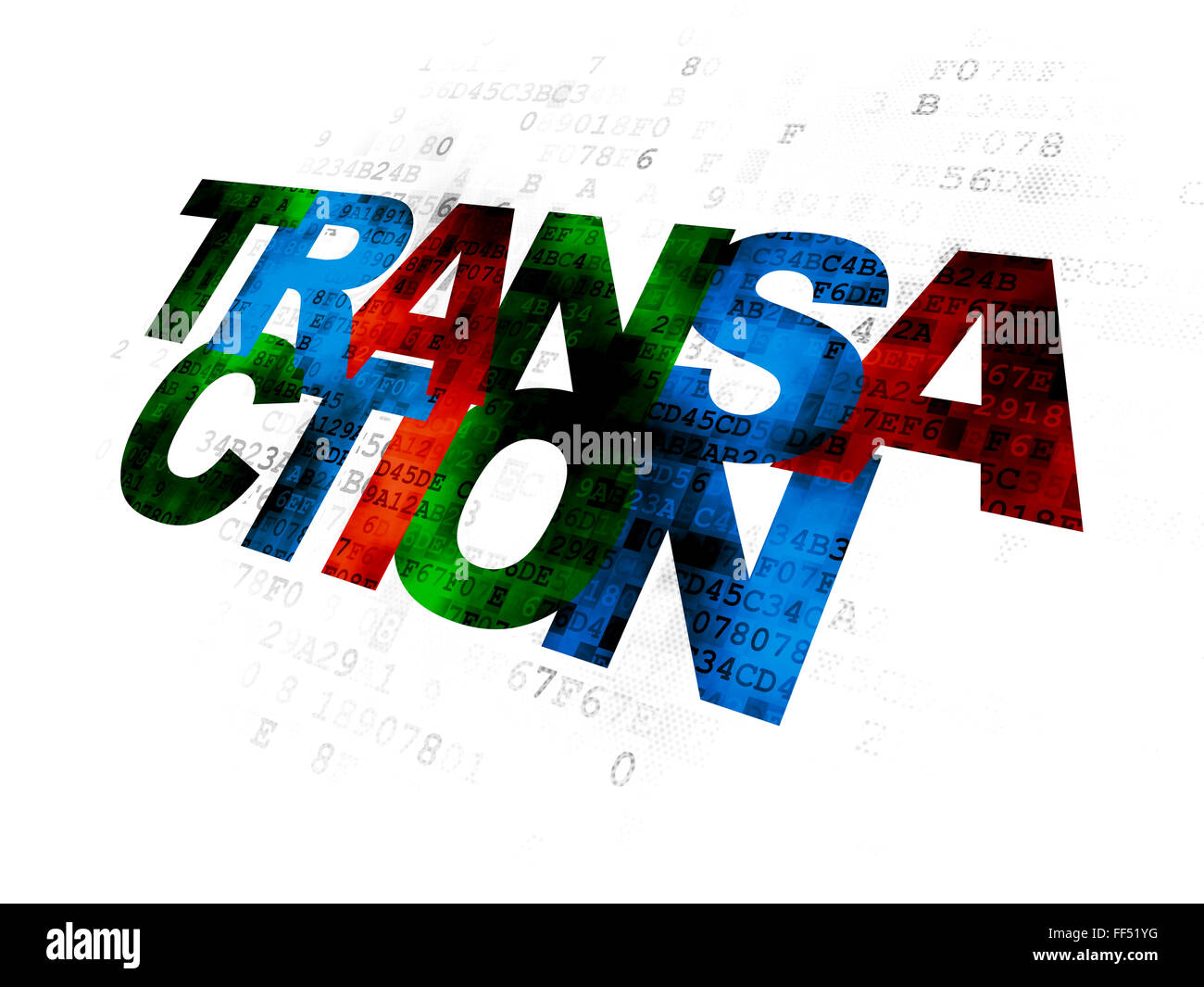 Currency concept: Transaction on Digital background Stock Photo - Alamy