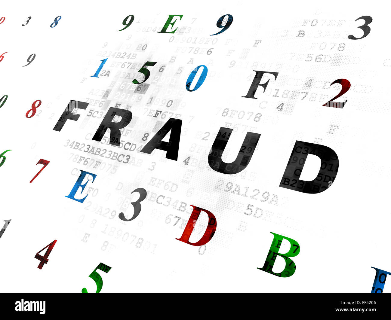 Safety concept: Fraud on Digital background Stock Photo - Alamy