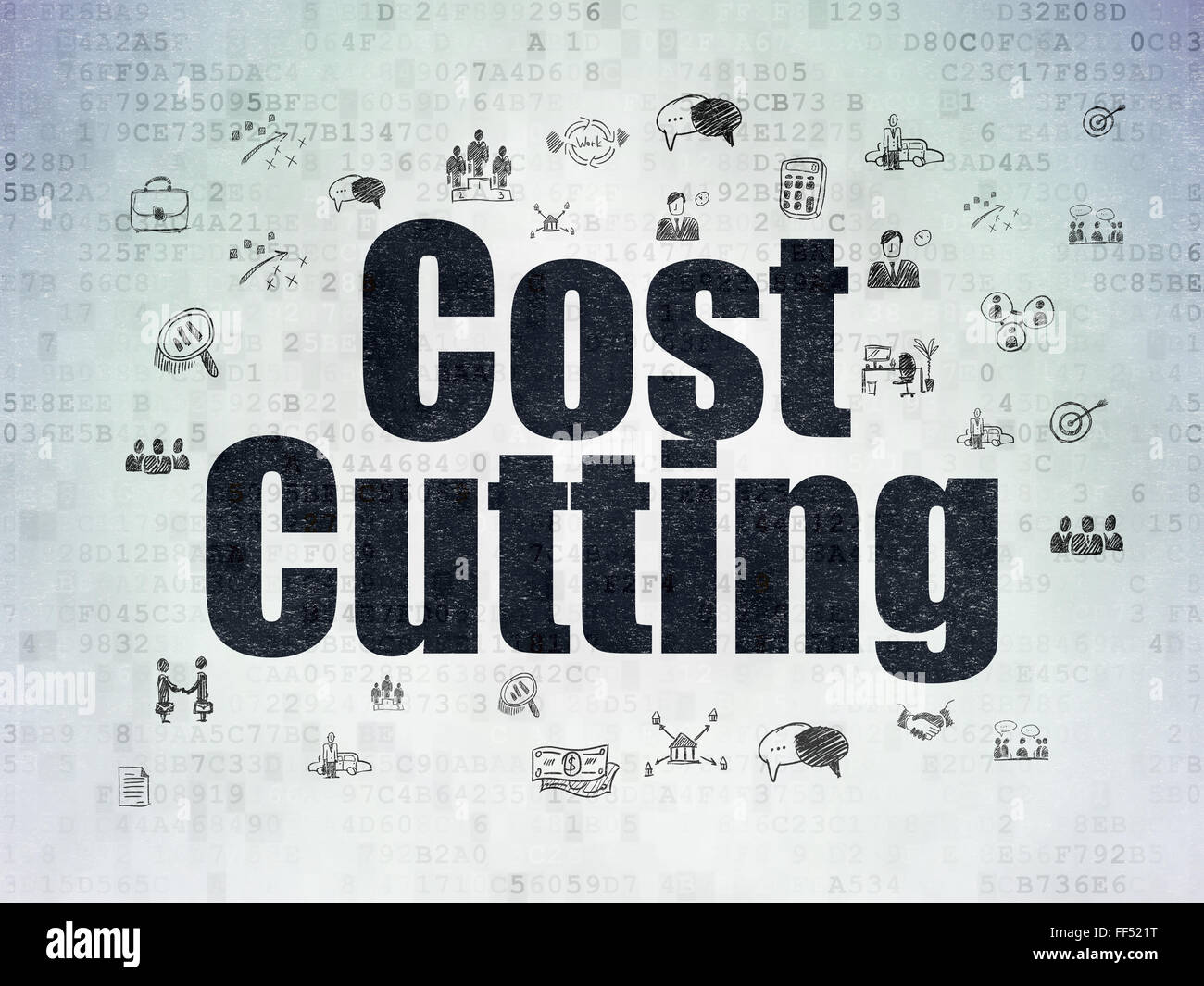 Business concept: Cost Cutting on Digital Paper background Stock Photo ...