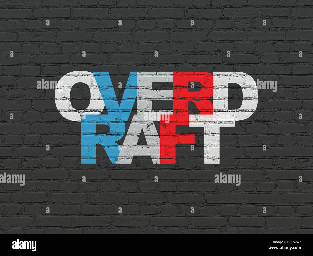 Business concept: Overdraft on wall background Stock Photo - Alamy