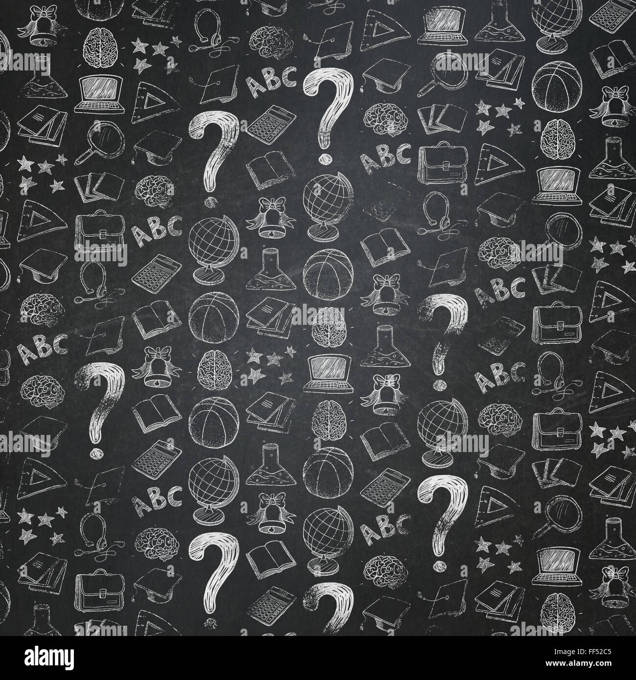 Education background: School Board with Painted Hand Drawn Education ...