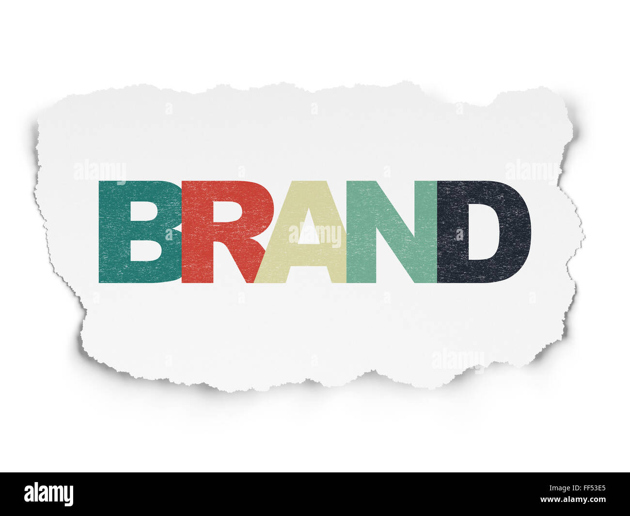 Marketing concept: Brand on Torn Paper background Stock Photo - Alamy