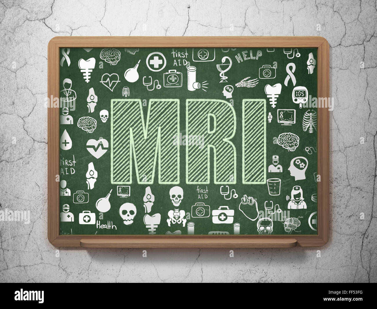 Medicine concept: MRI on School Board background Stock Photo - Alamy