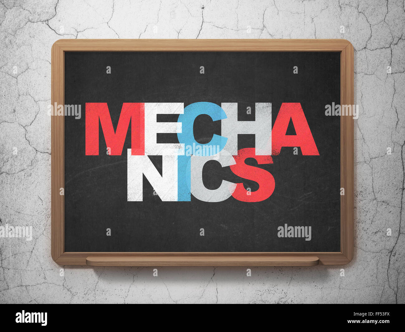 Science concept: Mechanics on School Board background Stock Photo - Alamy