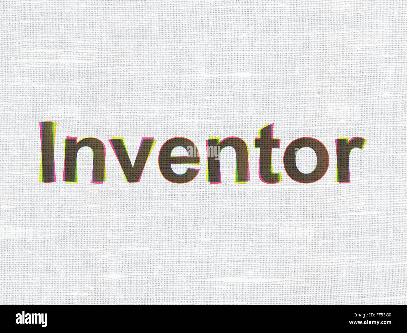 Science concept: Inventor on fabric texture background Stock Photo - Alamy