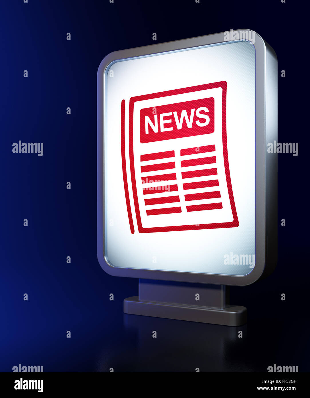 News concept: Newspaper on billboard background Stock Photo - Alamy