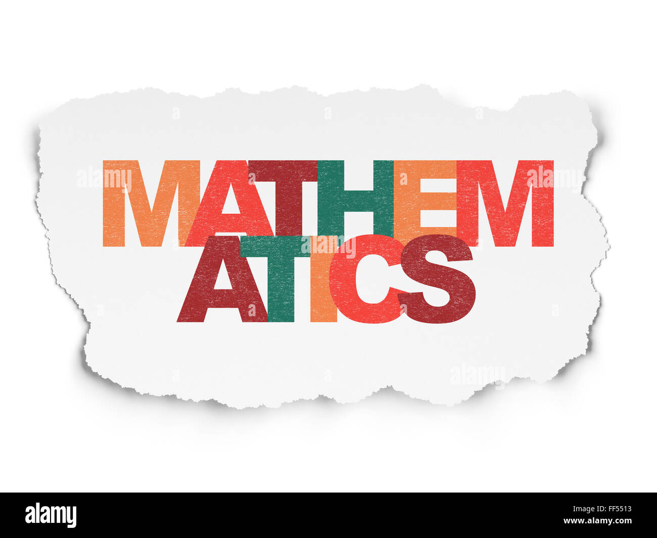 Learning concept: Mathematics on Torn Paper background Stock Photo - Alamy