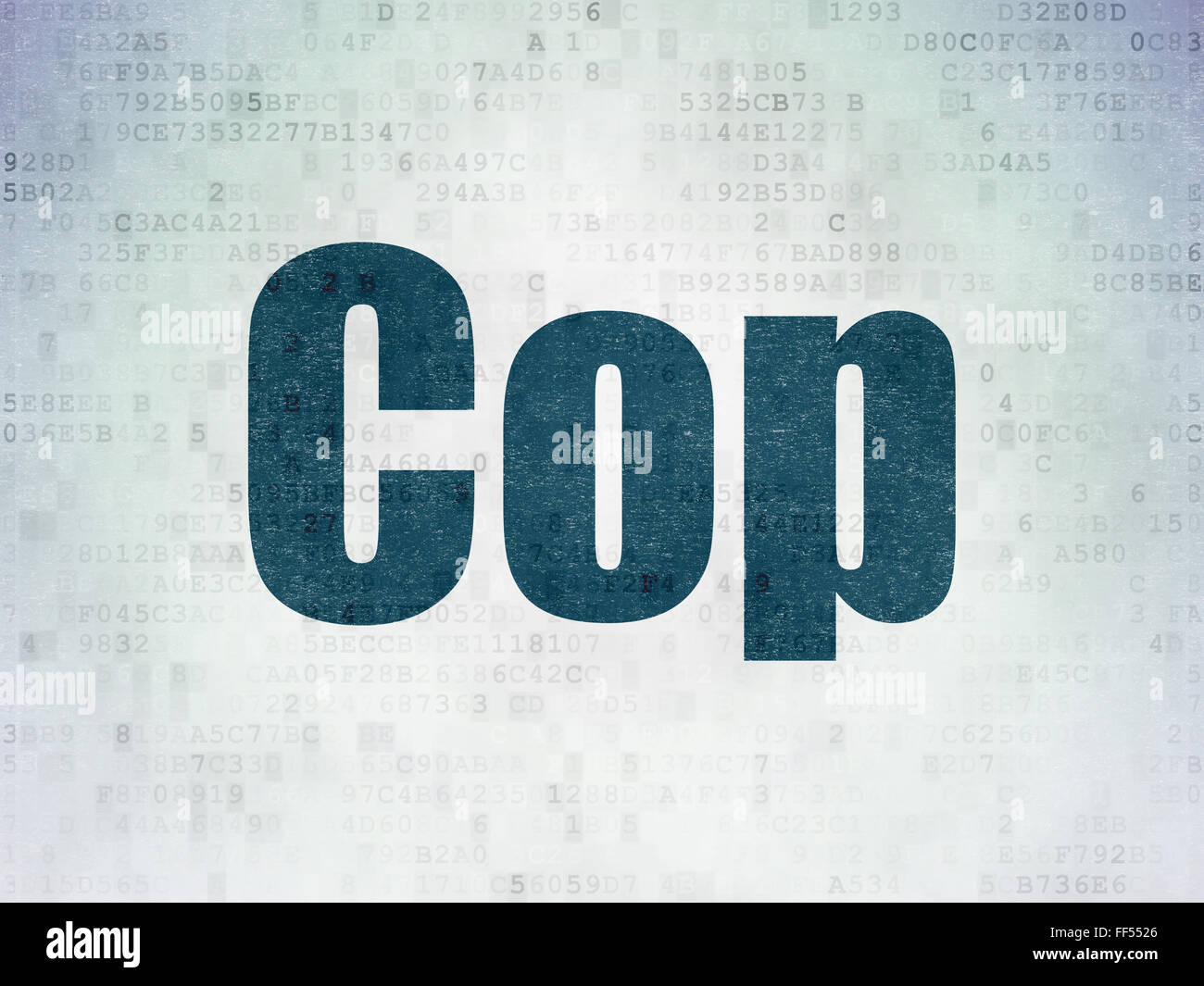 Law concept: Cop on Digital Paper background Stock Photo - Alamy