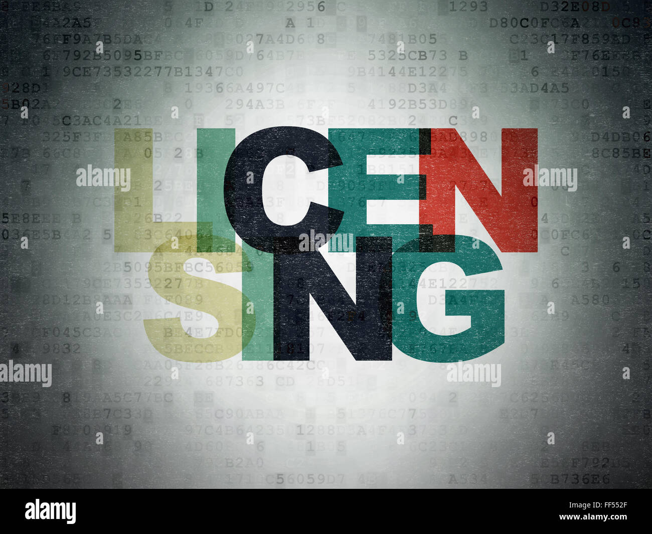 Law concept: Licensing on Digital Paper background Stock Photo - Alamy