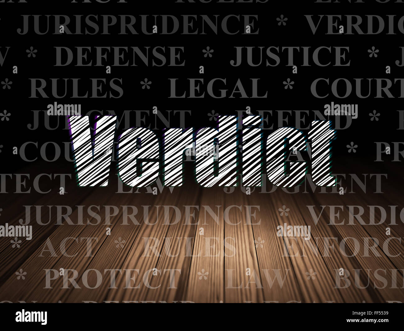 Law concept: Verdict in grunge dark room Stock Photo - Alamy