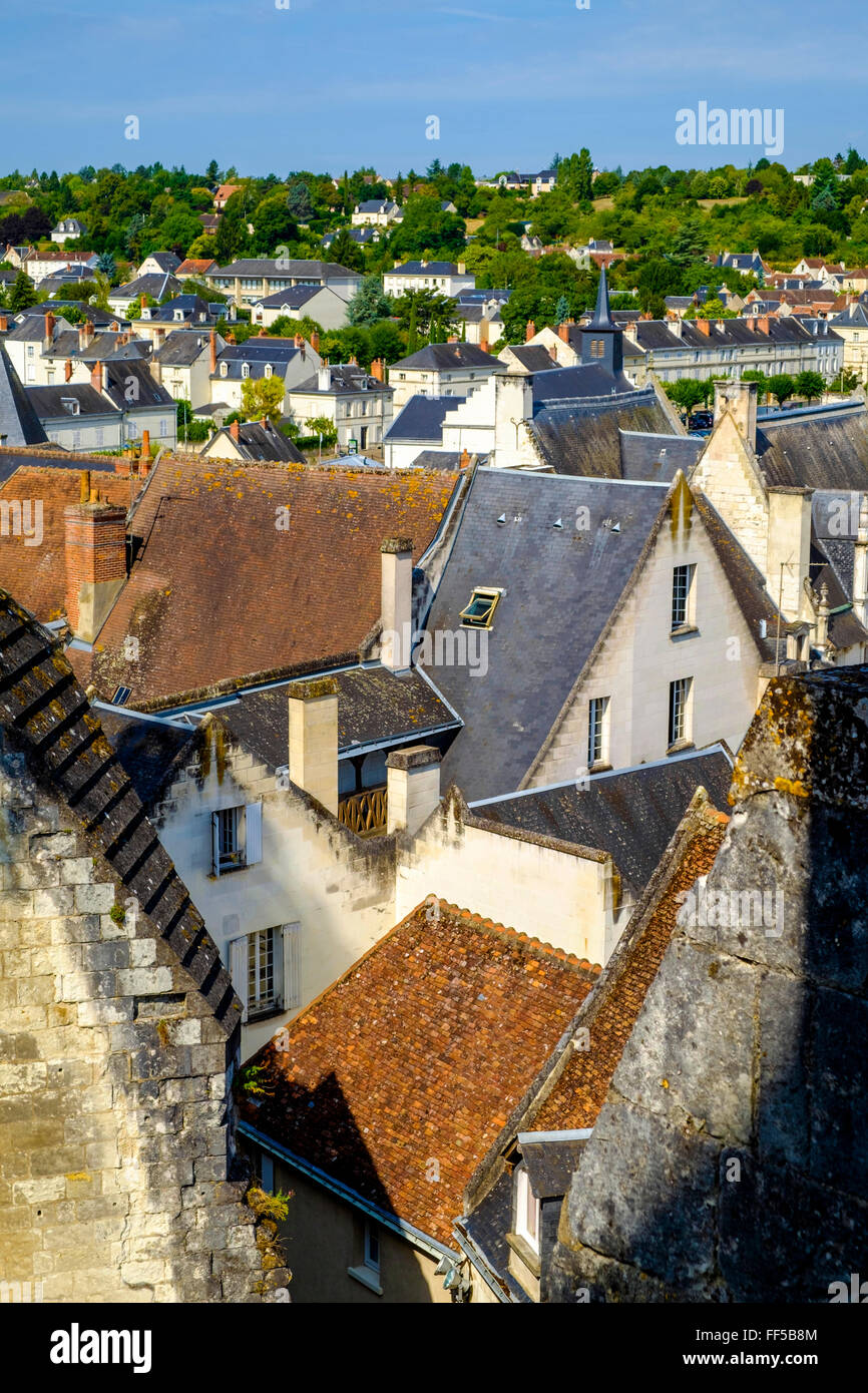 Panoramic of Loches, Loire Valley, France, Europe Stock Photo - Alamy