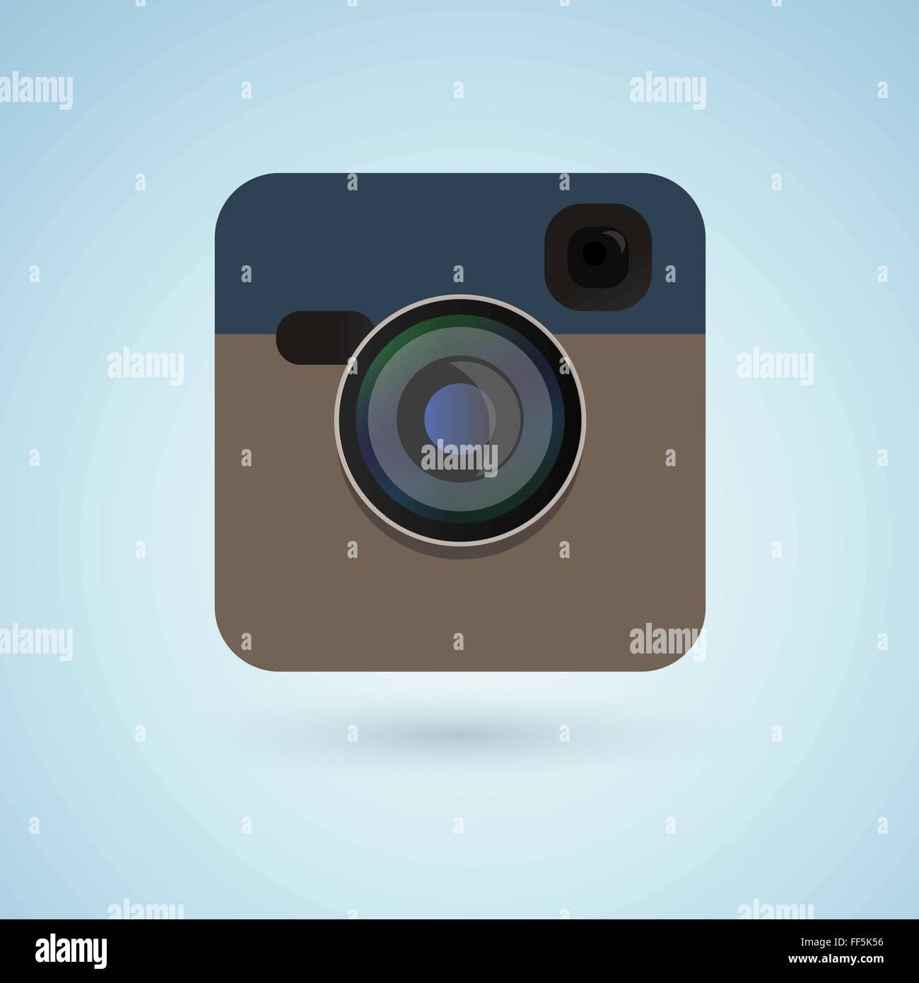 Camera icon blue color in vector Stock Vector Image & Art - Alamy