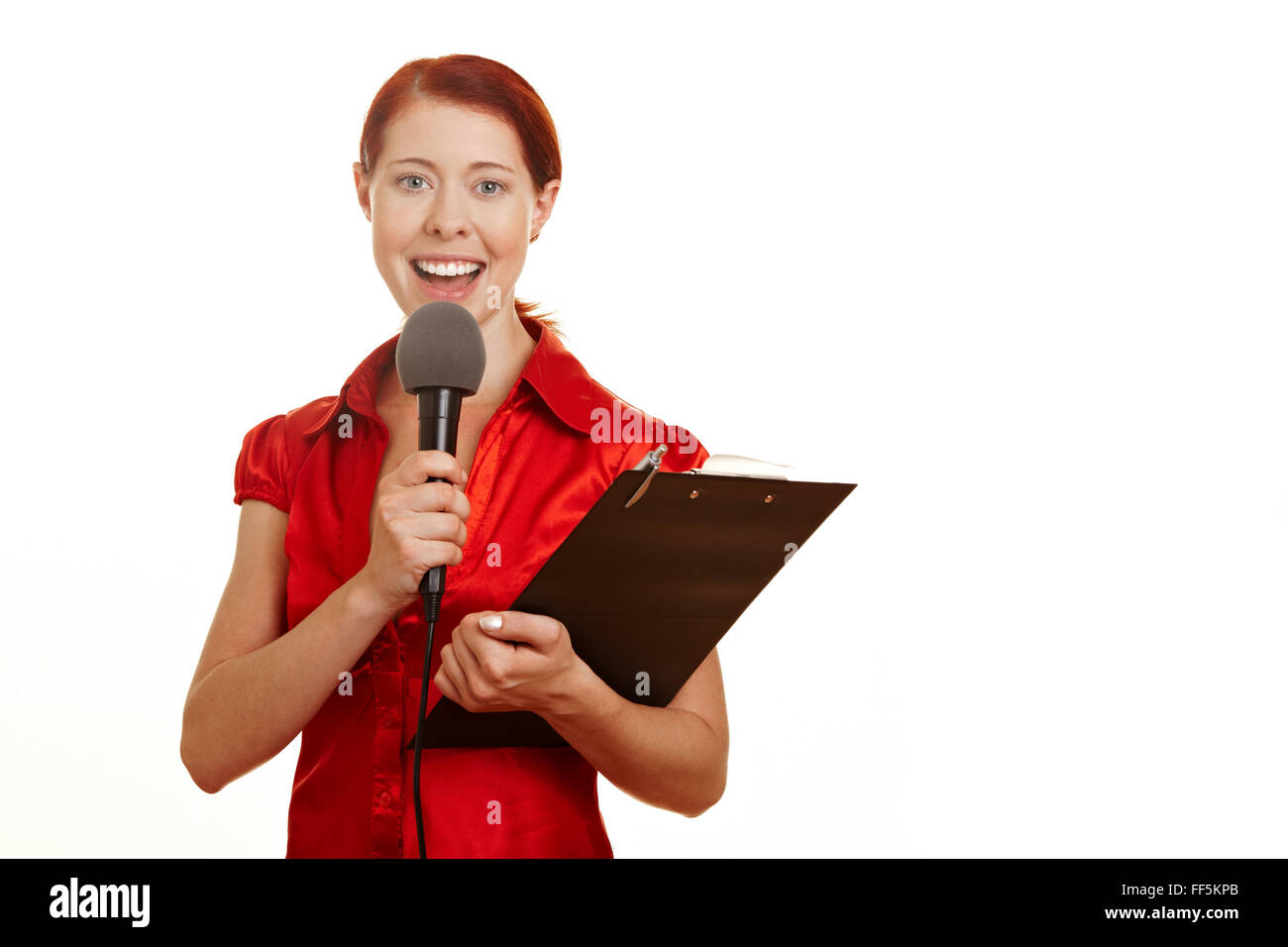 Tv presenter apprentice Cut Out Stock Images & Pictures - Alamy