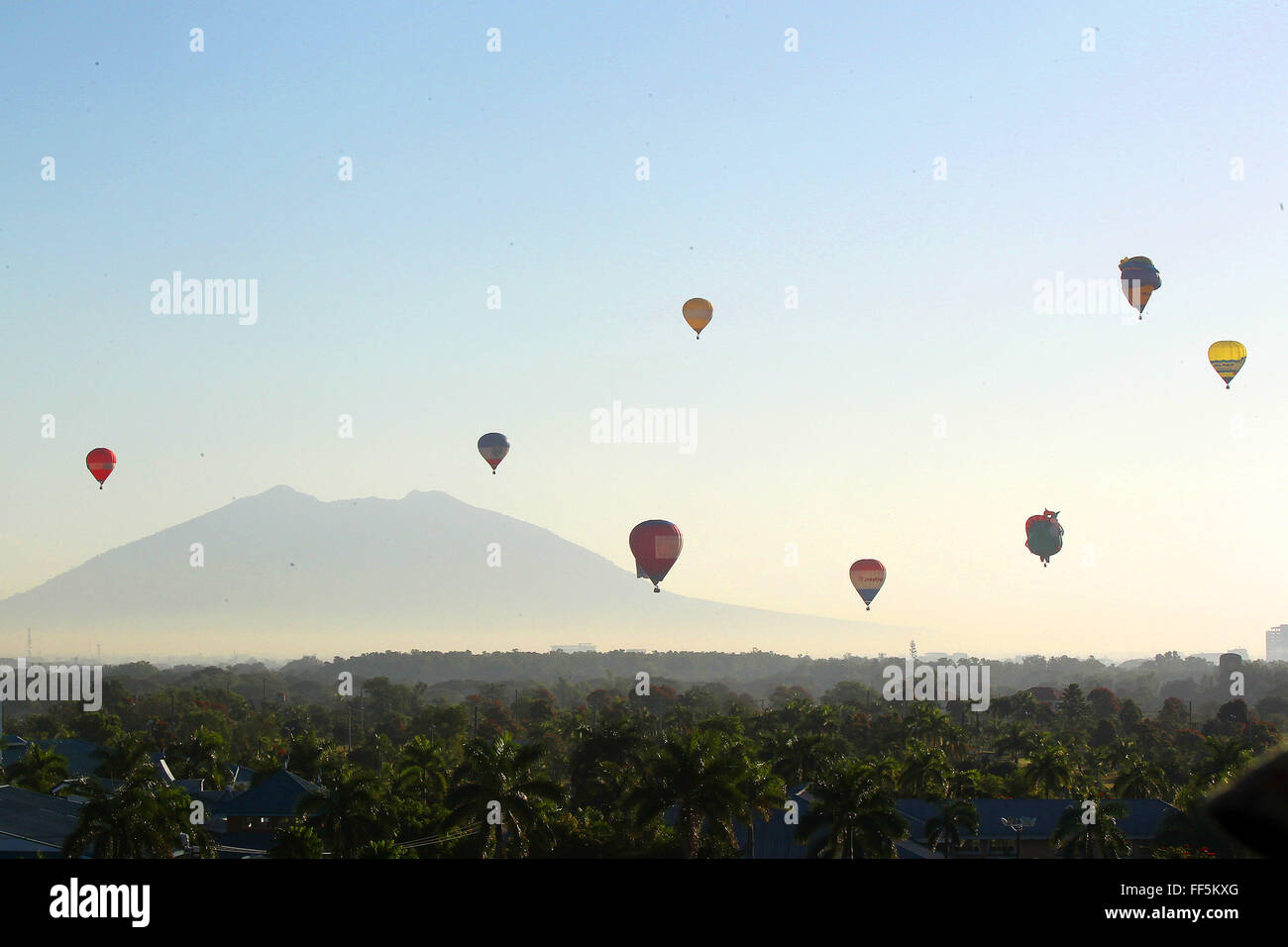 Pampanga Province, Philippines. 11th Feb, 2016. Hot air balloons rise ...