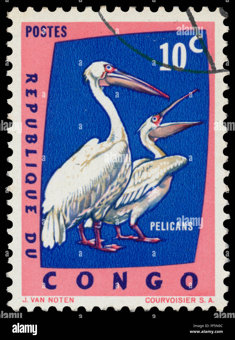 DEMOCRATIC REPUBLIC OF CONGO - CIRCA 1963: a stamp printed in Congo ...