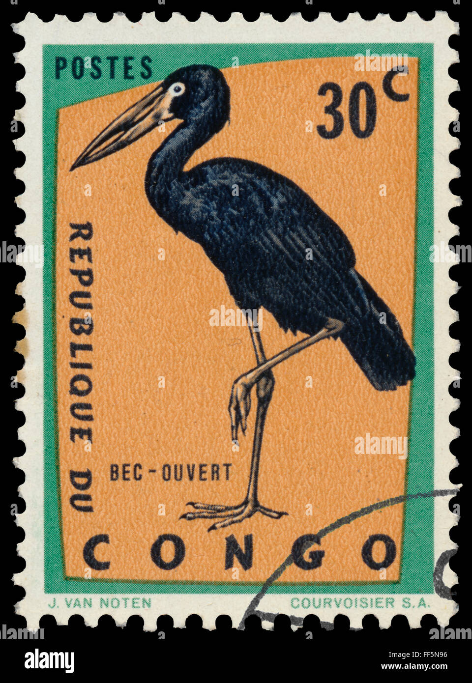 DEMOCRATIC REPUBLIC OF CONGO - CIRCA 1963: a stamp printed in Congo ...