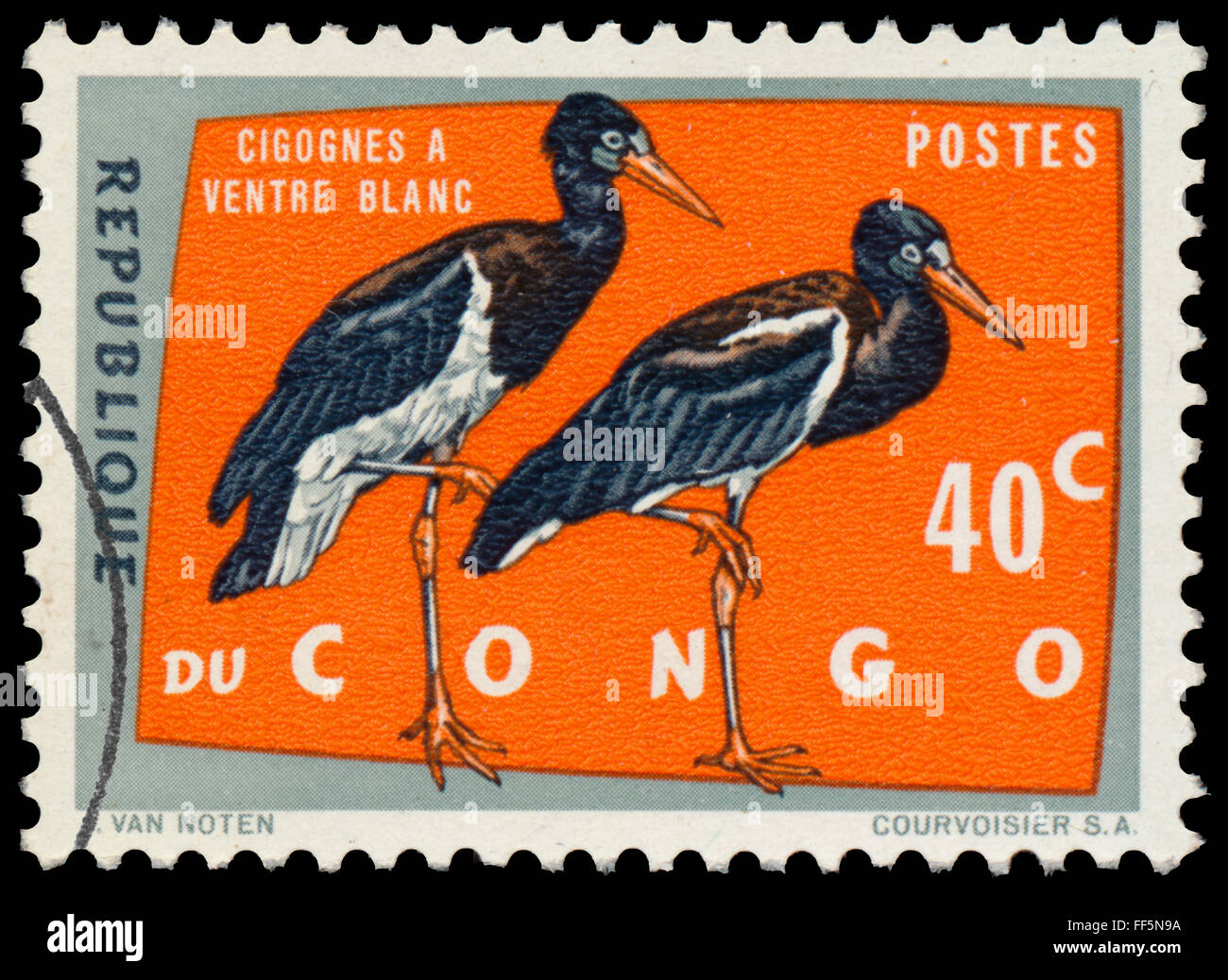 DEMOCRATIC REPUBLIC OF CONGO - CIRCA 1963: a stamp printed in Congo ...