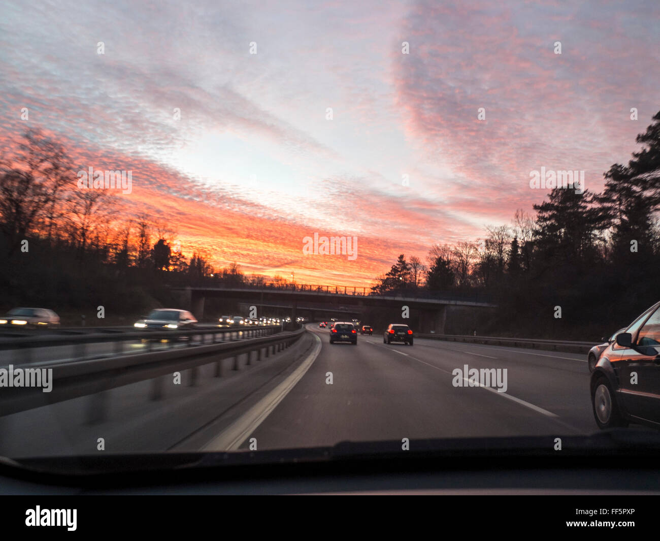 Steering wheel driving road hi-res stock photography and images - Alamy