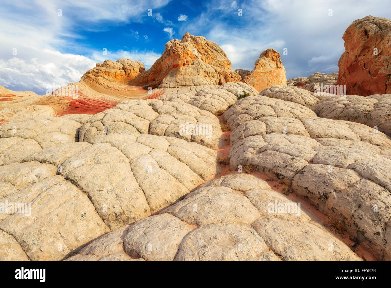 Red-white cliffs White Pocket valley, Arizona, USA Stock Photo - Alamy
