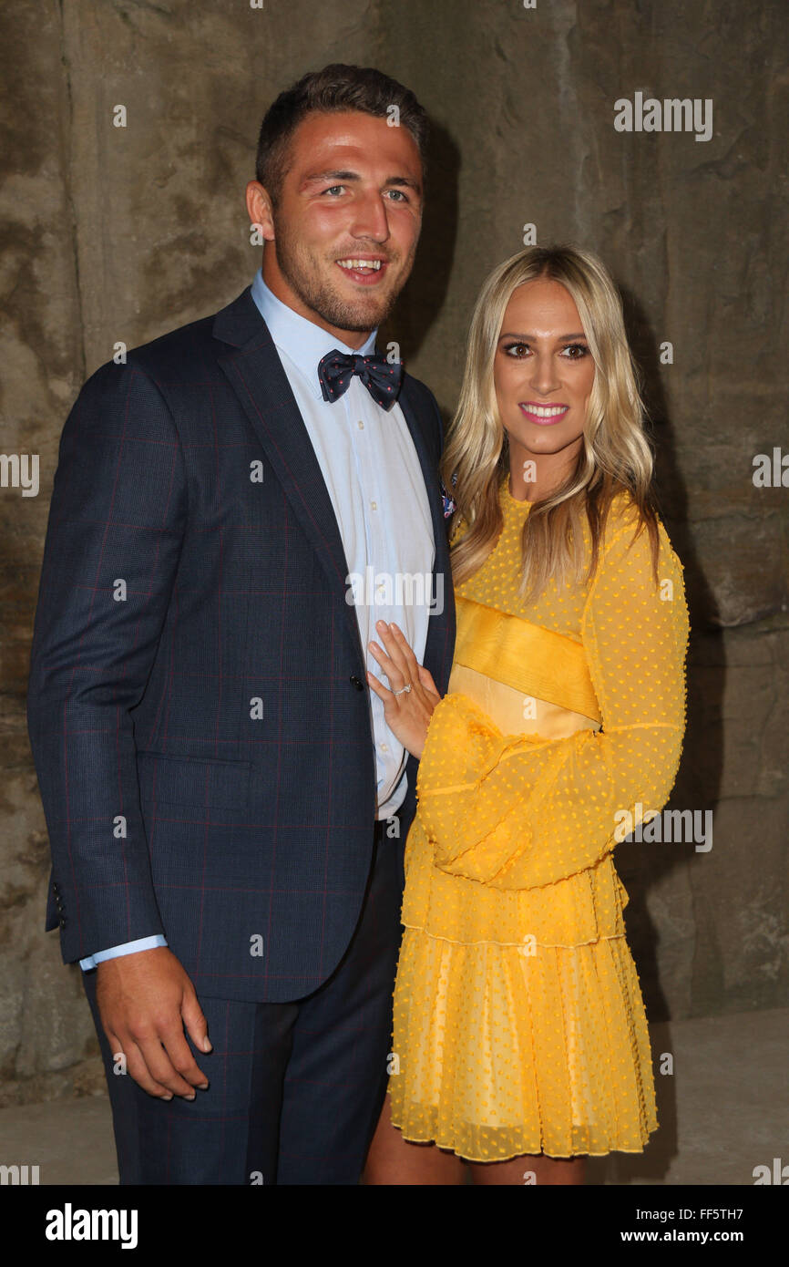 Sydney, Australia. 11 February 2016. Pictured: Sam Burgess and Phoebe ...