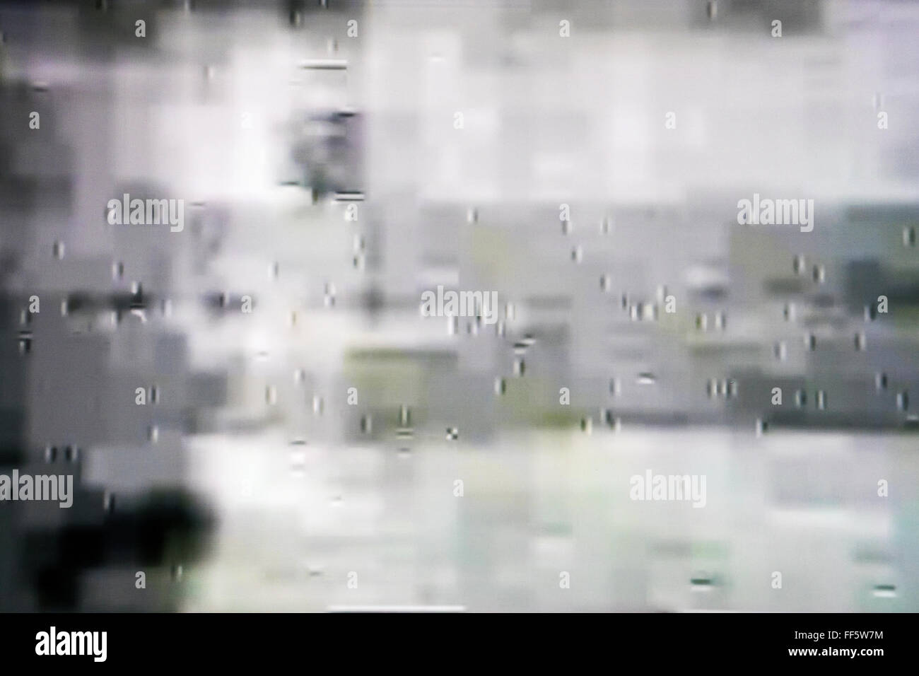 Tv screen with static noise, bad signal reception Stock Photo - Alamy