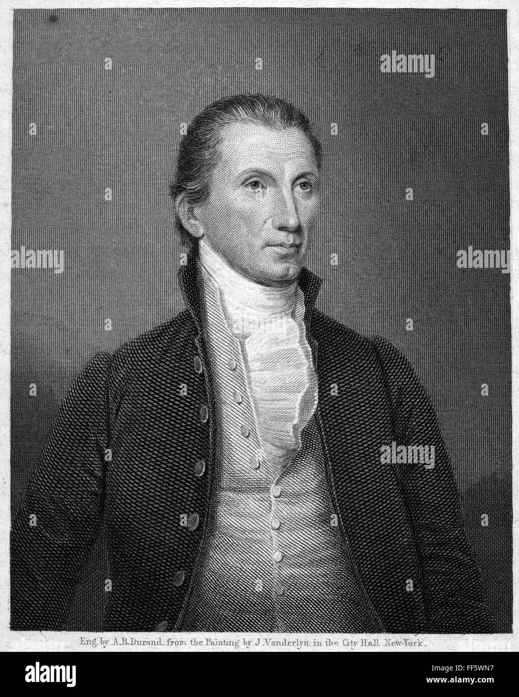 JAMES MONROE (1758-1831). /nFifth President of the Unites States. Steel ...