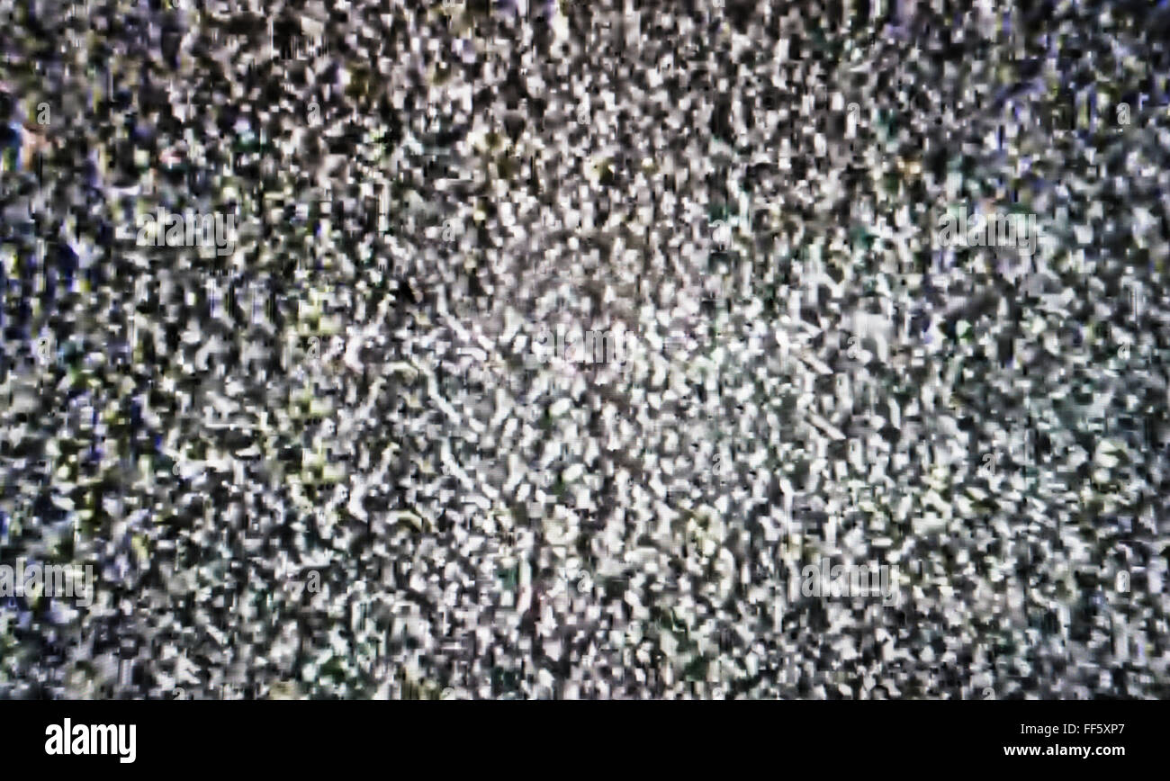Tv screen with static noise, bad signal reception Stock Photo - Alamy