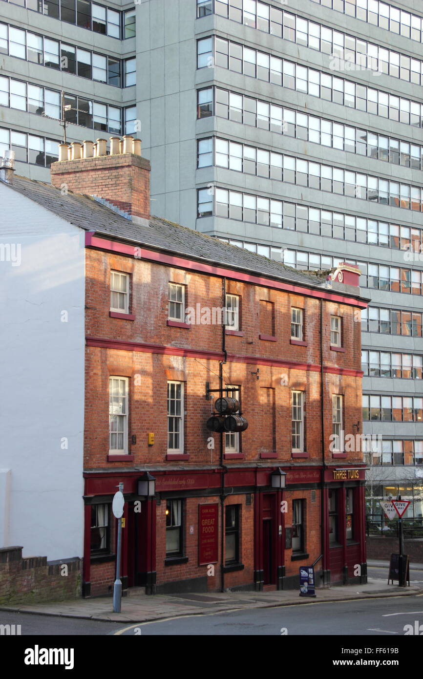 The Three Tuns public house on Silver Street Head in Sheffield, South ...