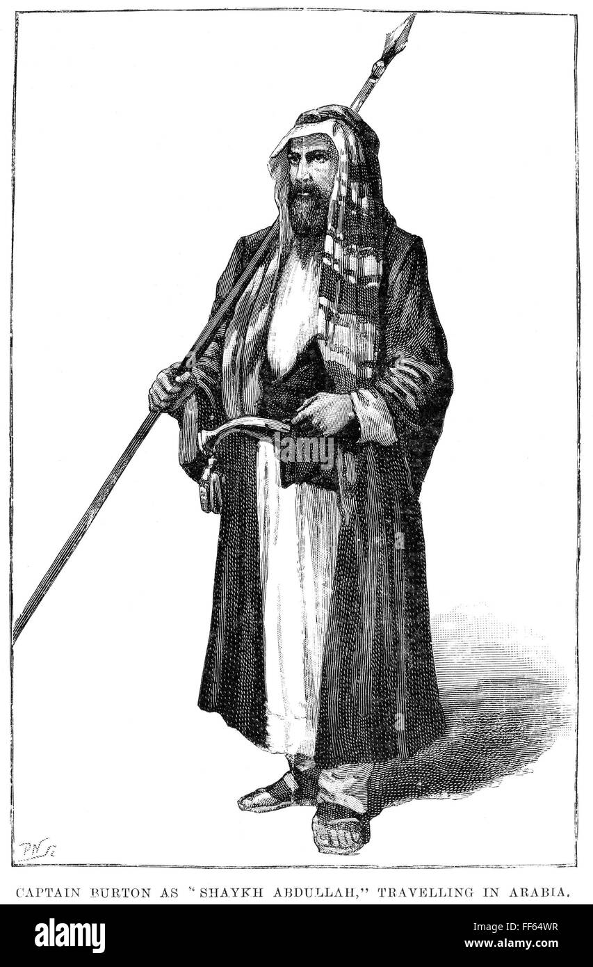RICHARD FRANCIS BURTON /n(1821-1890). English explorer and Orientalist ...