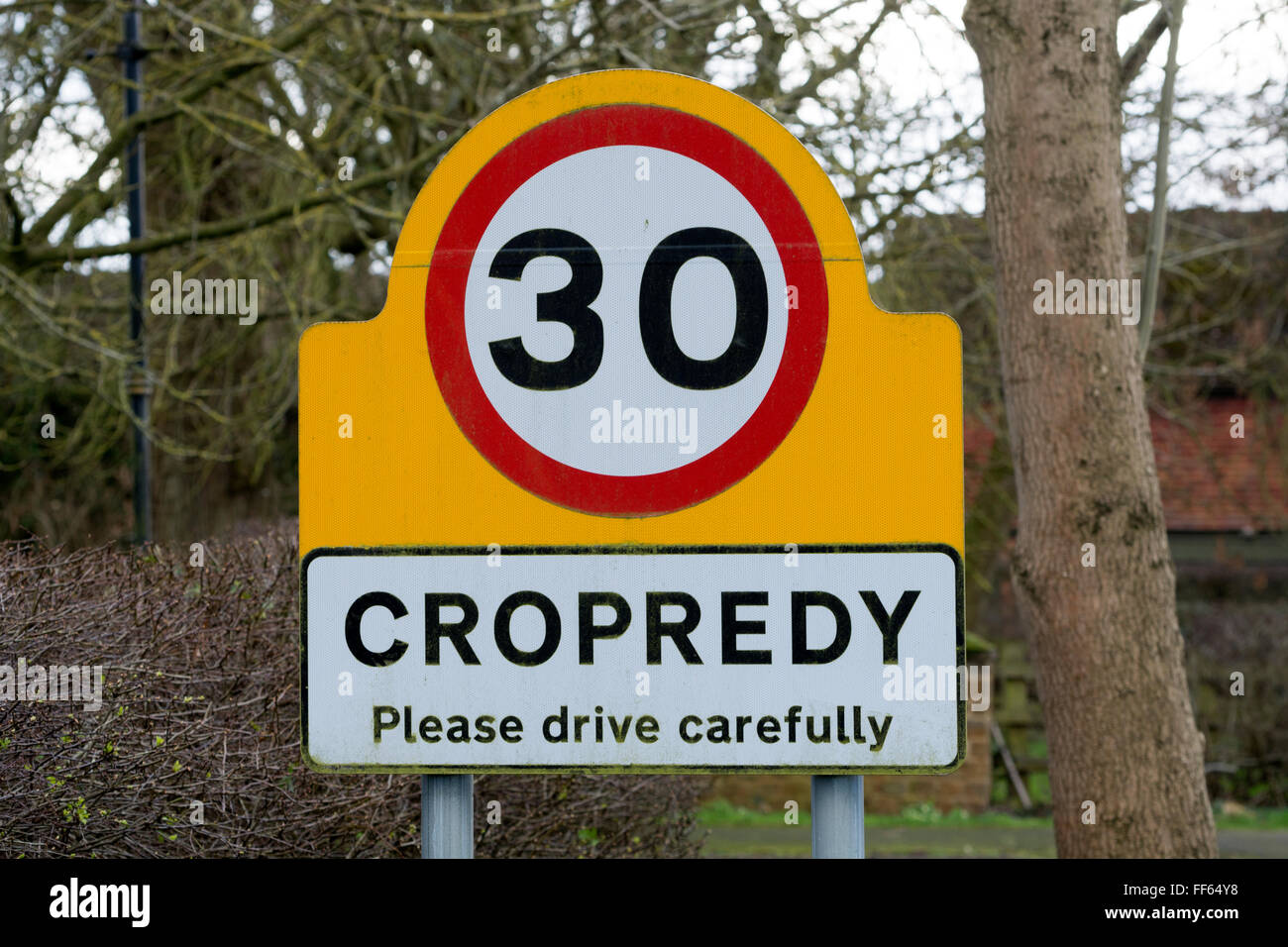 Cropredy village sign, Oxfordshire, England, UK Stock Photo - Alamy