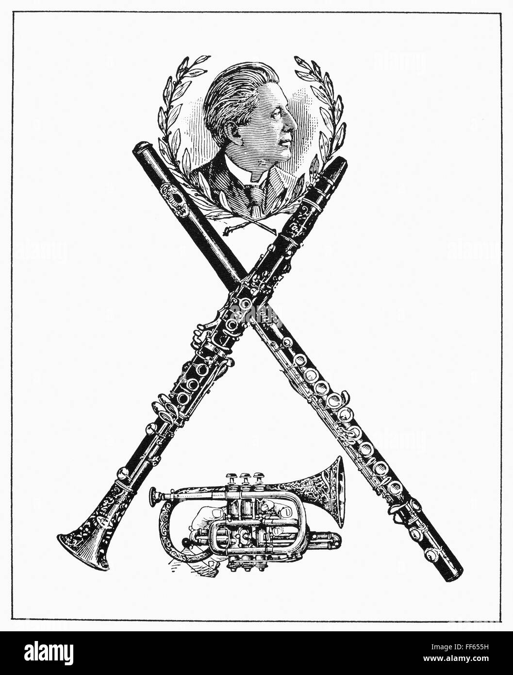 MUSICAL INSTRUMENTS AD. /nAmerican advertisement, c1895, for C.G. Conn ...
