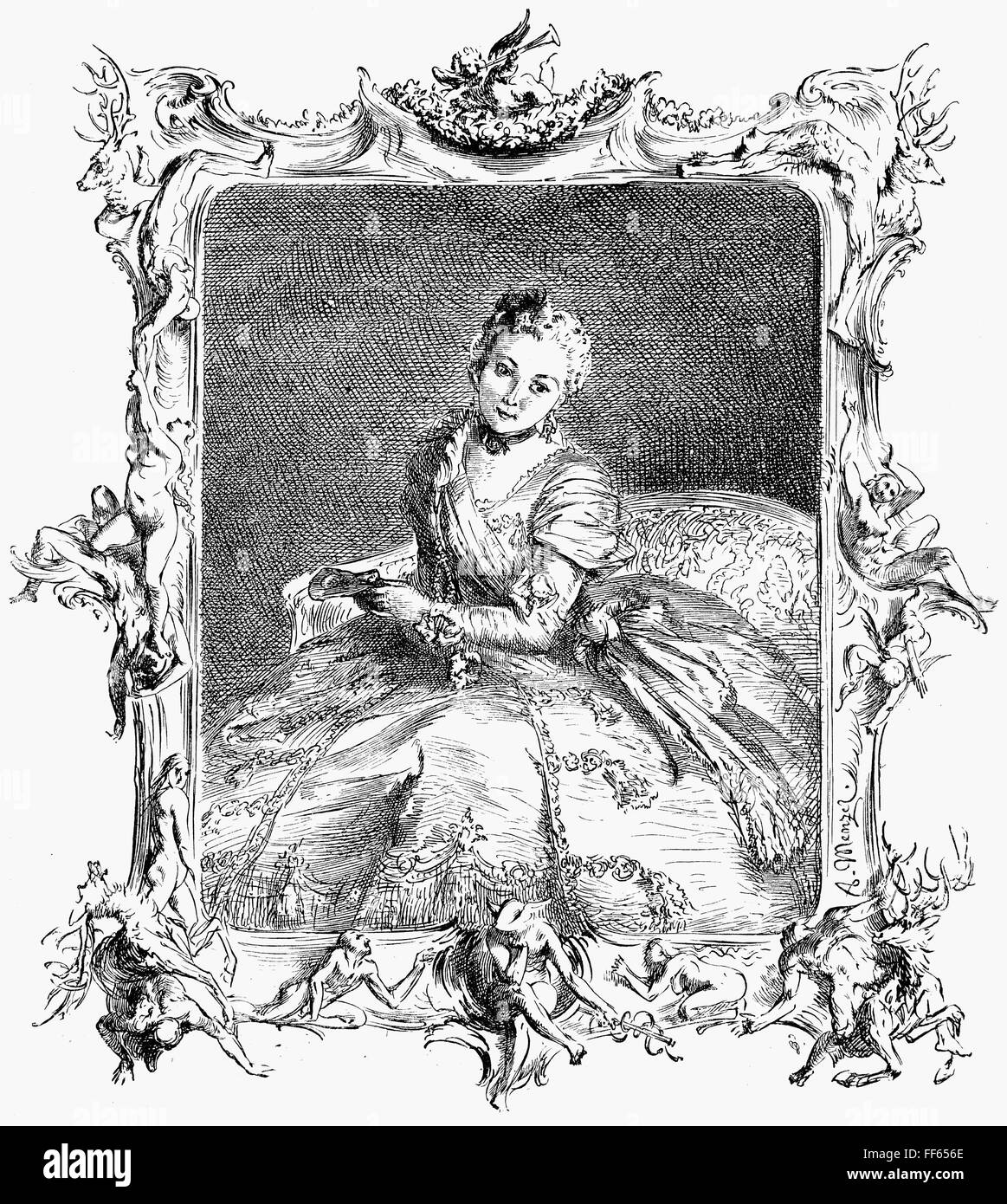 MARQUISE DE POMPADOUR /n(1721-1764). Mistress of King Louis XV of ...