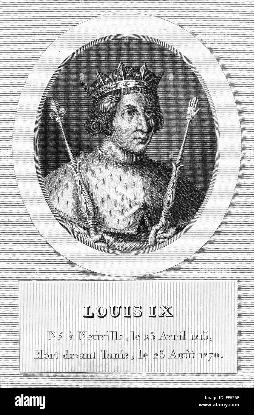 LOUIS IX (1214-1270). /nSaint Louis. King of France, 1226-1270. Steel ...