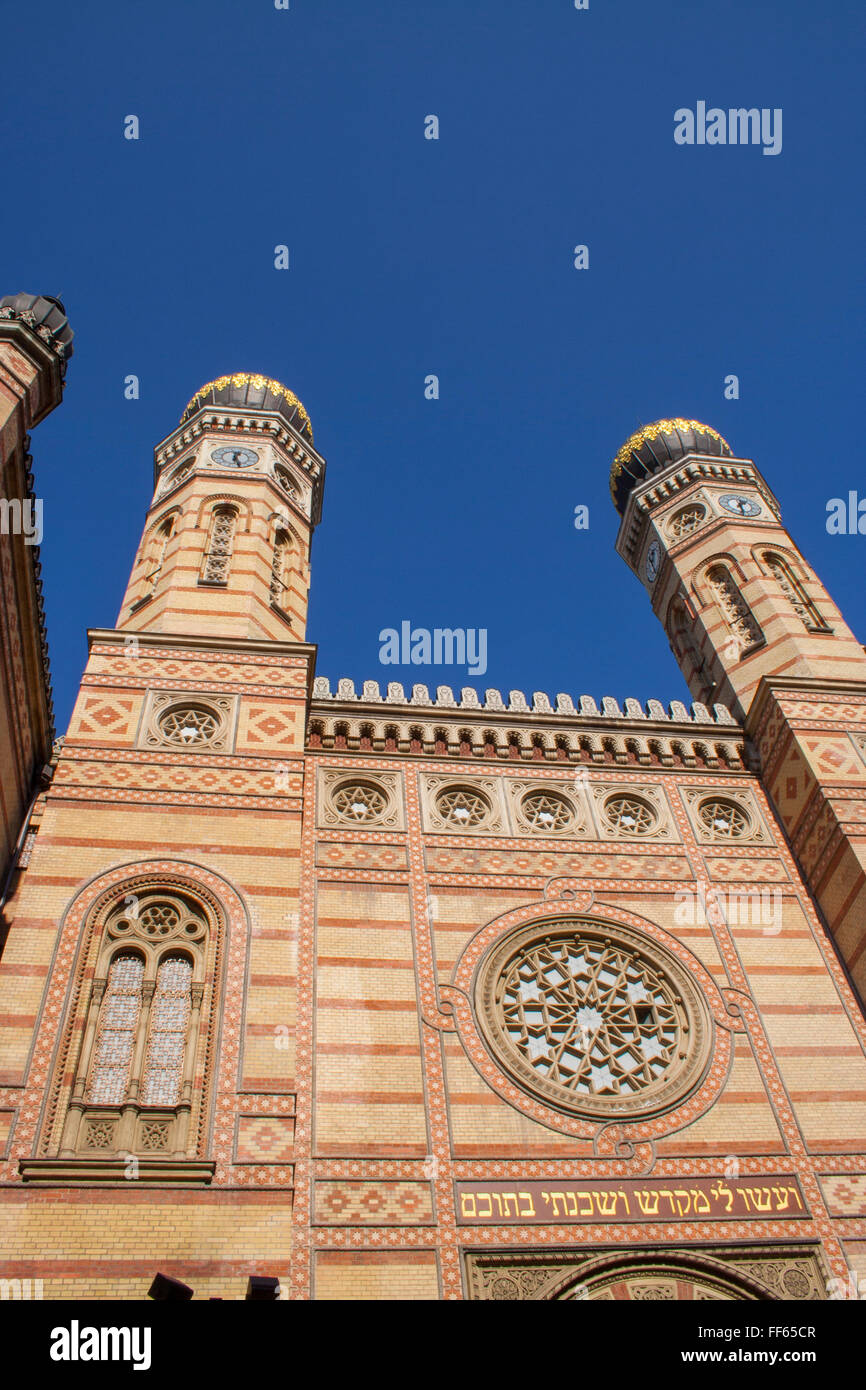Rose and tablet shaped windows of the Great Synagogue, Budapest ...
