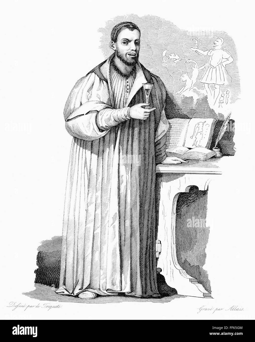 FRANCOIS RABELAIS /n(1494-1553). French humorist and satirist. Steel ...
