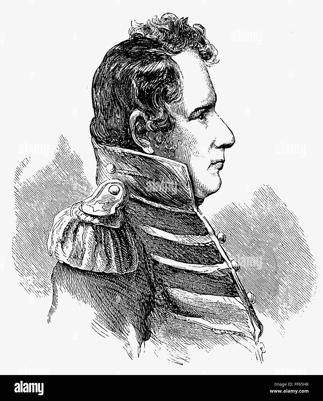 JAMES MILLER (1775-1851). /nAmerican army officer. Wood engraving ...