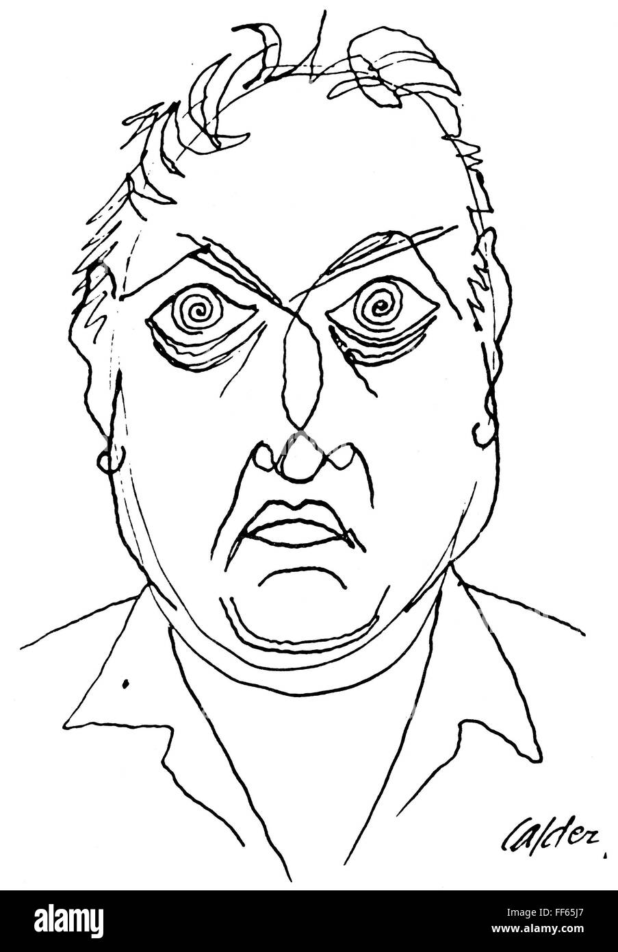 ALEXANDER CALDER (1898-1976). /nAmerican sculptor. Self-portrait Stock ...
