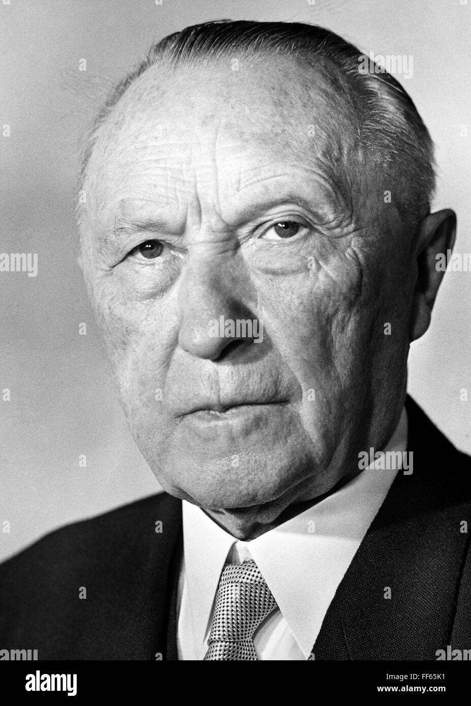 KONRAD ADENAUER (1876-1967). /nGerman statesman and Chancellor of West ...