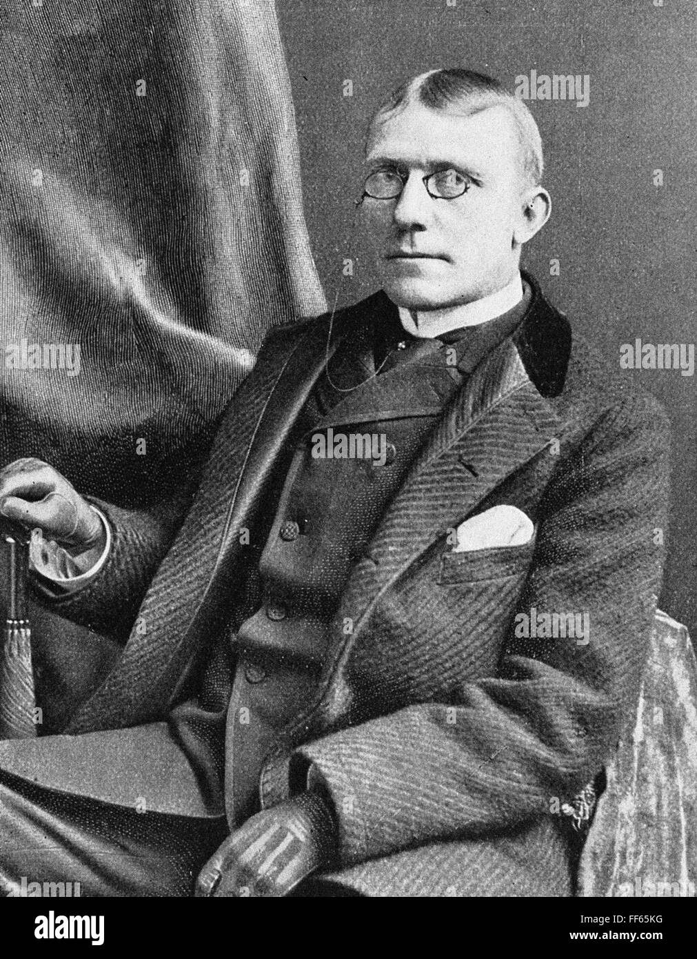 JAMES WHITCOMB RILEY /n(1849-1916). Photograph, 19th century Stock ...