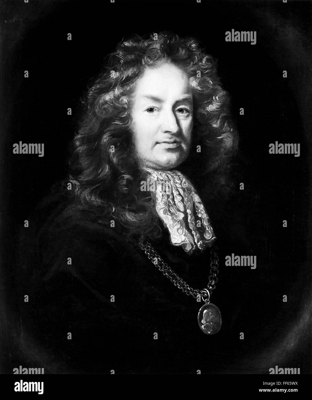 ELIAS ASHMOLE (1617-1692). /nEnglish antiquarian. Oil on canvas, 1687 ...