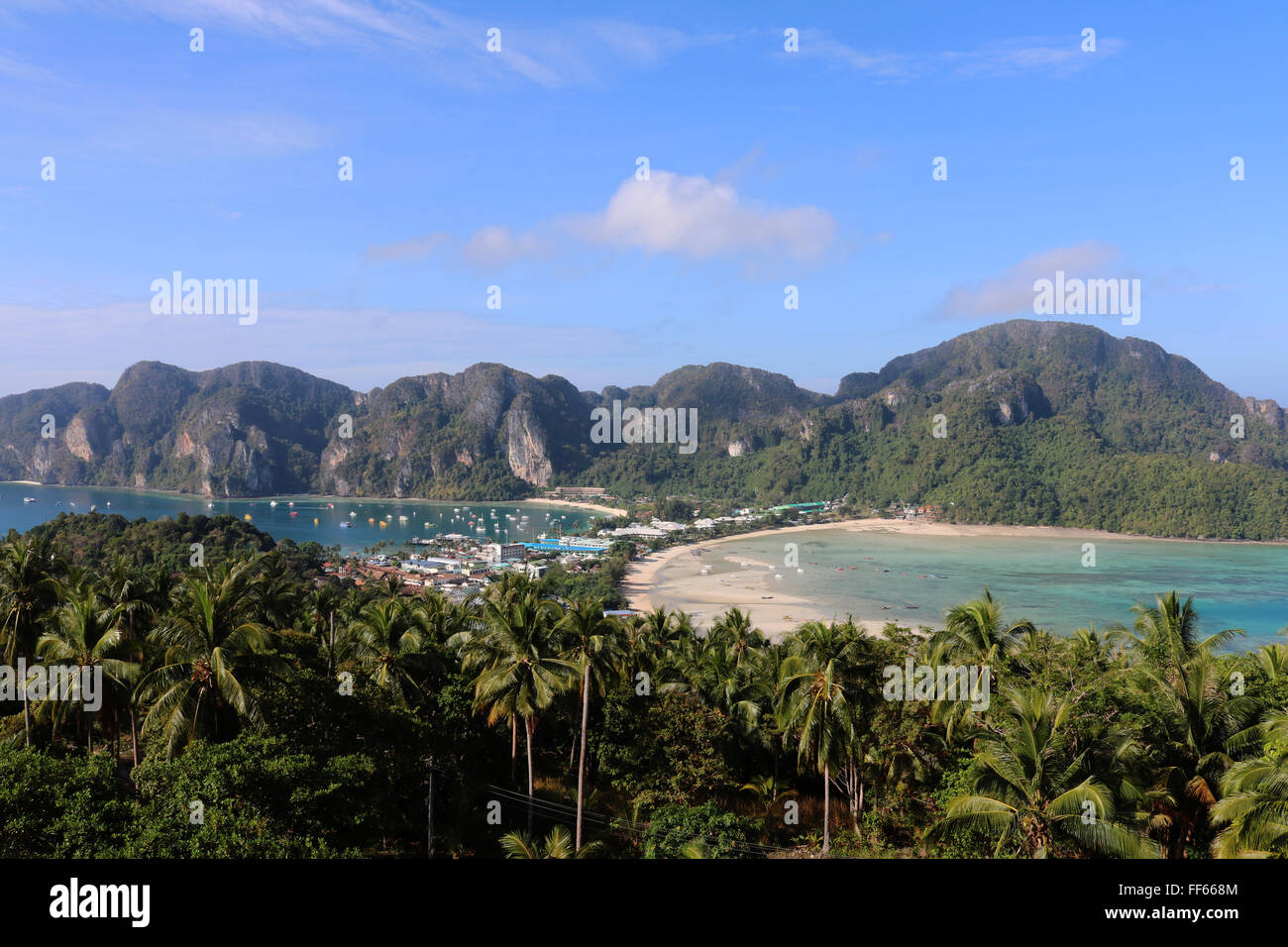 Thailand Krabi Phi Phi Islands Koh Phi Phi Don Beautiful view of Koh ...