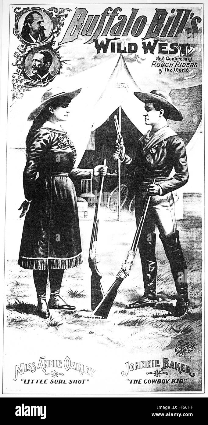 ANNIE OAKLEY (1860-1926). /nAmerican markswoman. Annie Oakley and ...