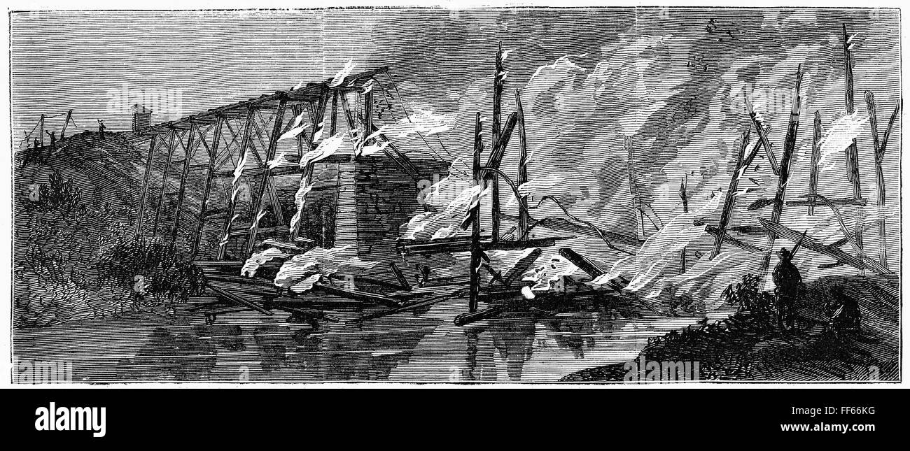 CIVIL WAR: NORTH ANNA RIVER. /nDestruction of the Fredericksburg and ...