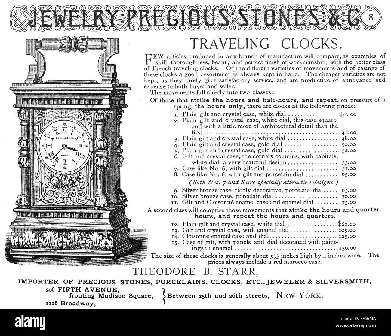 CLOCK ADVERTISEMENT, 1890. /nAdvertisement from an American magazine ...