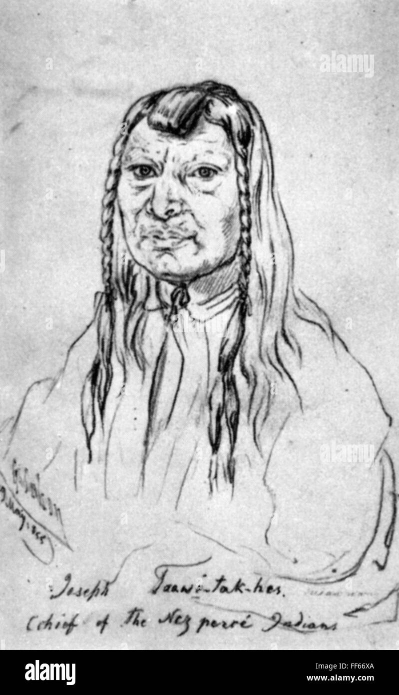 NEZ PERCE: OLD JOSEPH. /nOld Joseph, father of Chief Joseph of the Nez ...