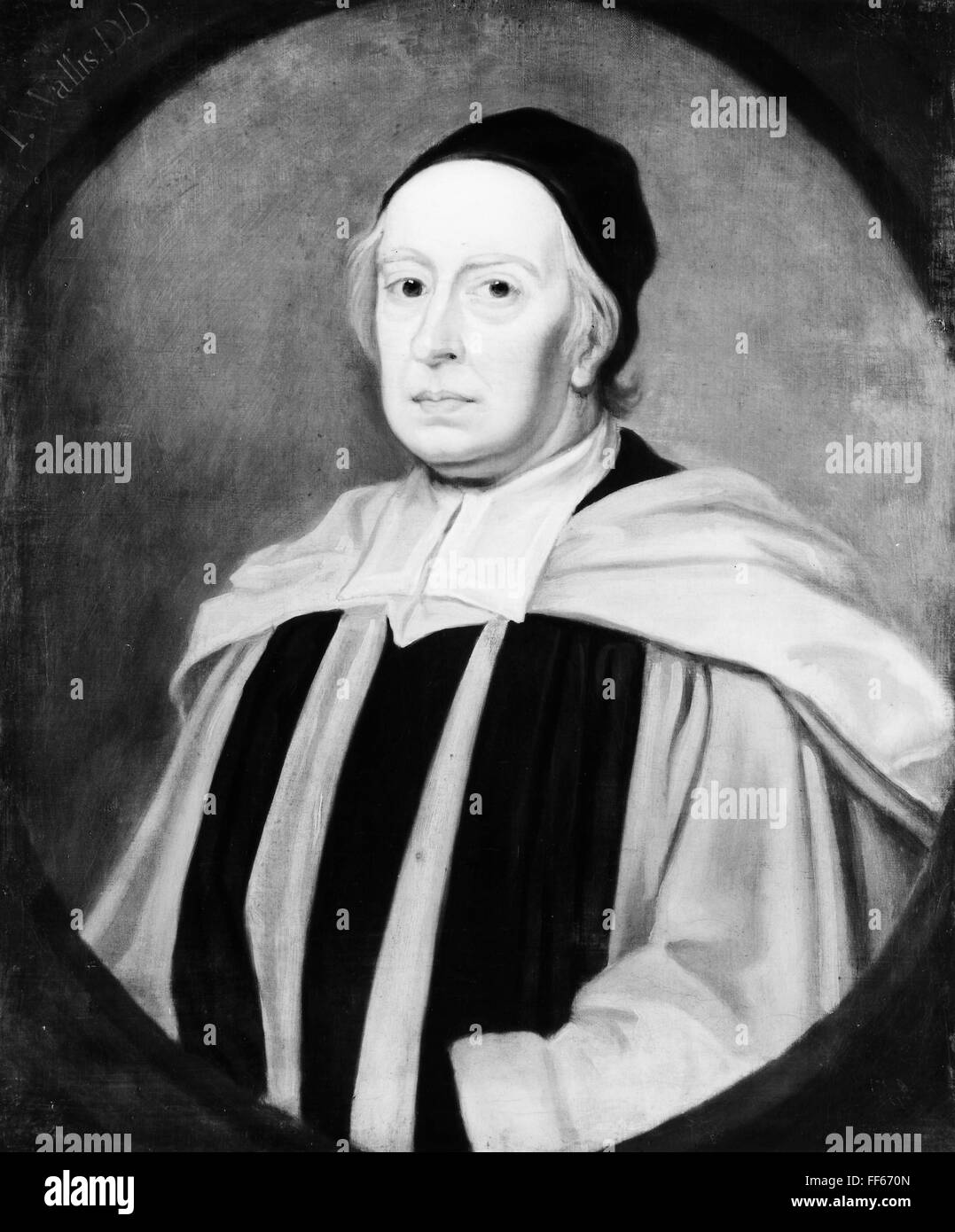 JOHN WALLIS (1616-1703). /nEnglish mathematician. Oil on canvas after ...