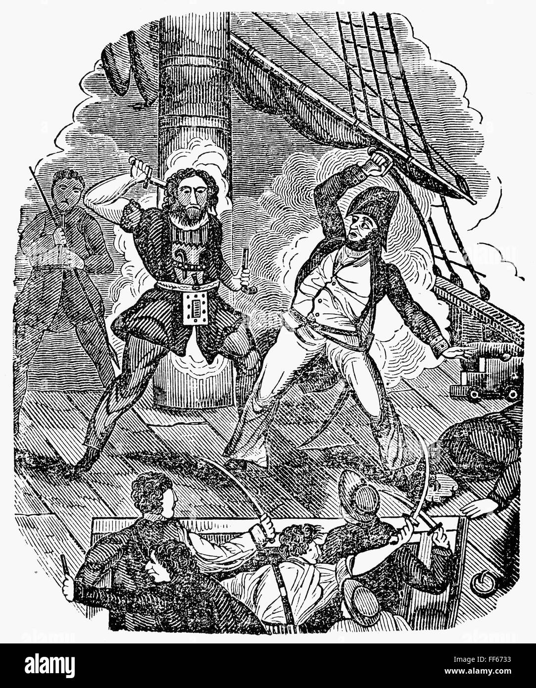 TEACH AND MAYNARD, 1718. /nEdward Teach, the English pirate better ...